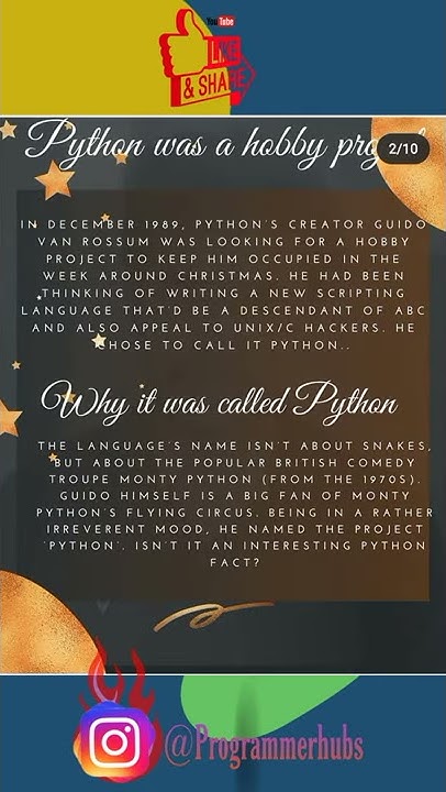 Facts about Python Programming language - YouTube
