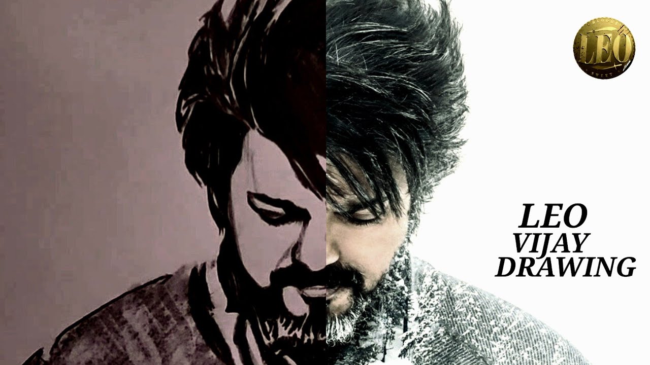🔥LEO🔥 // Vijay Drawing // leo poster drawing #lcu #leo #thalapathyvijay ...