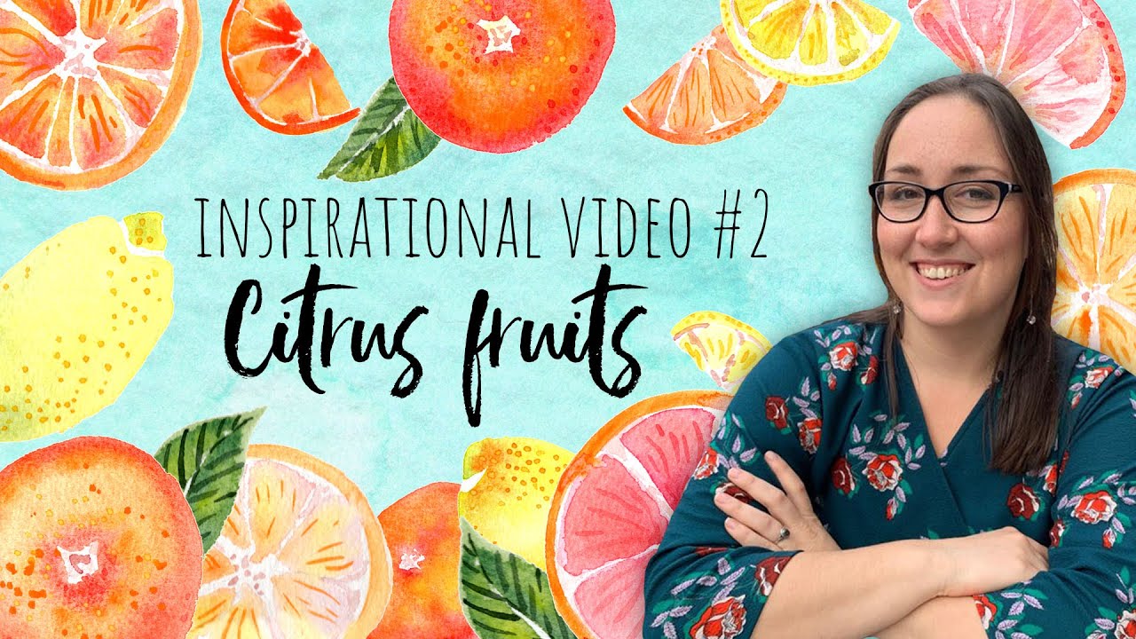EASY WATERCOLOR Tutorial - PAINT Citrus Fruits - YouTube