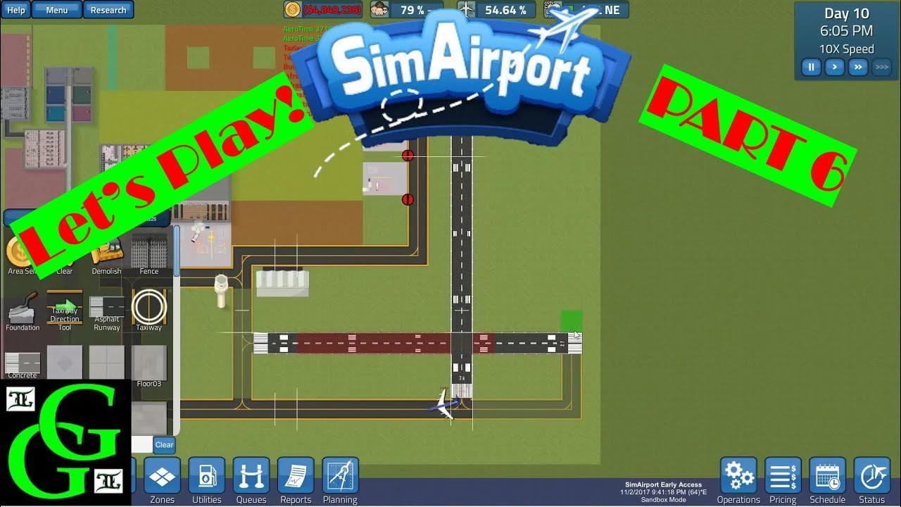 Sim Airport - Let's Play - Intersecting Runway - Part 6 - YouTube