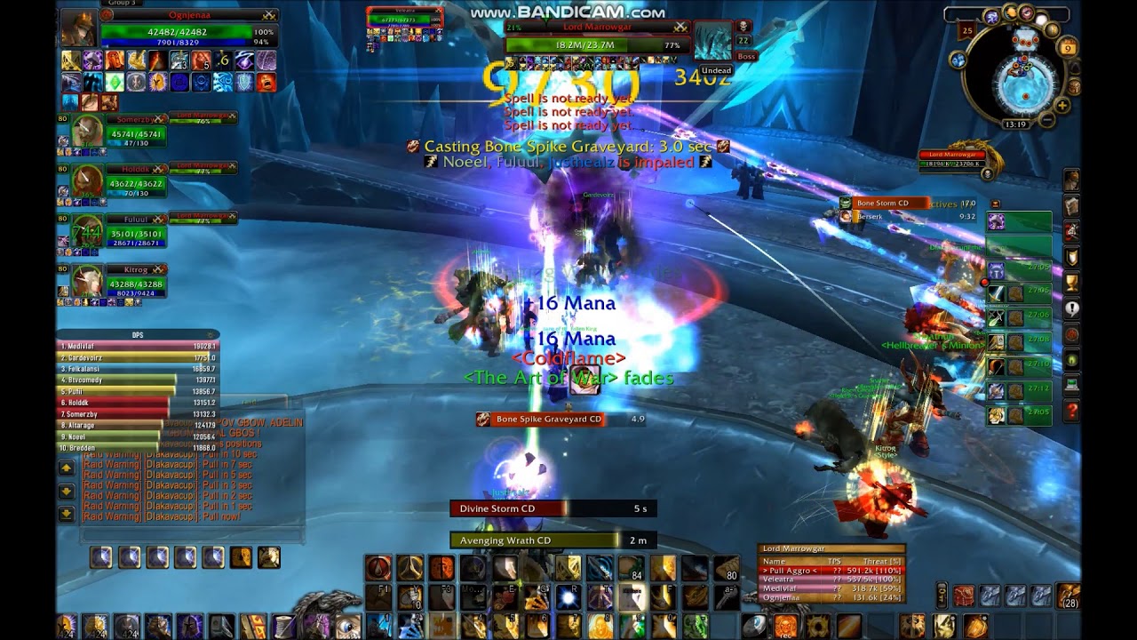 WOW - Lord Marrowgar ICC 25 RET PALADIN - YouTube