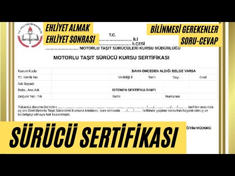 SÜRÜCÜ SERTİFİKASI EHLİYET YERİNE GEÇER Mİ? / Sürücü Sertifikası İle Trafiğe Çıkılır Mı?- SORU CEVAP