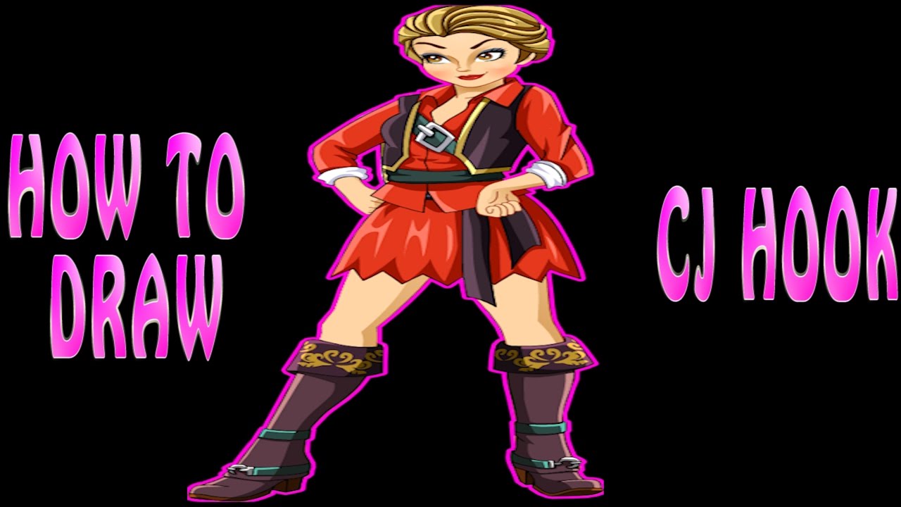 How to Draw CJ HOOK From Descendants: Wicked World - YouTube