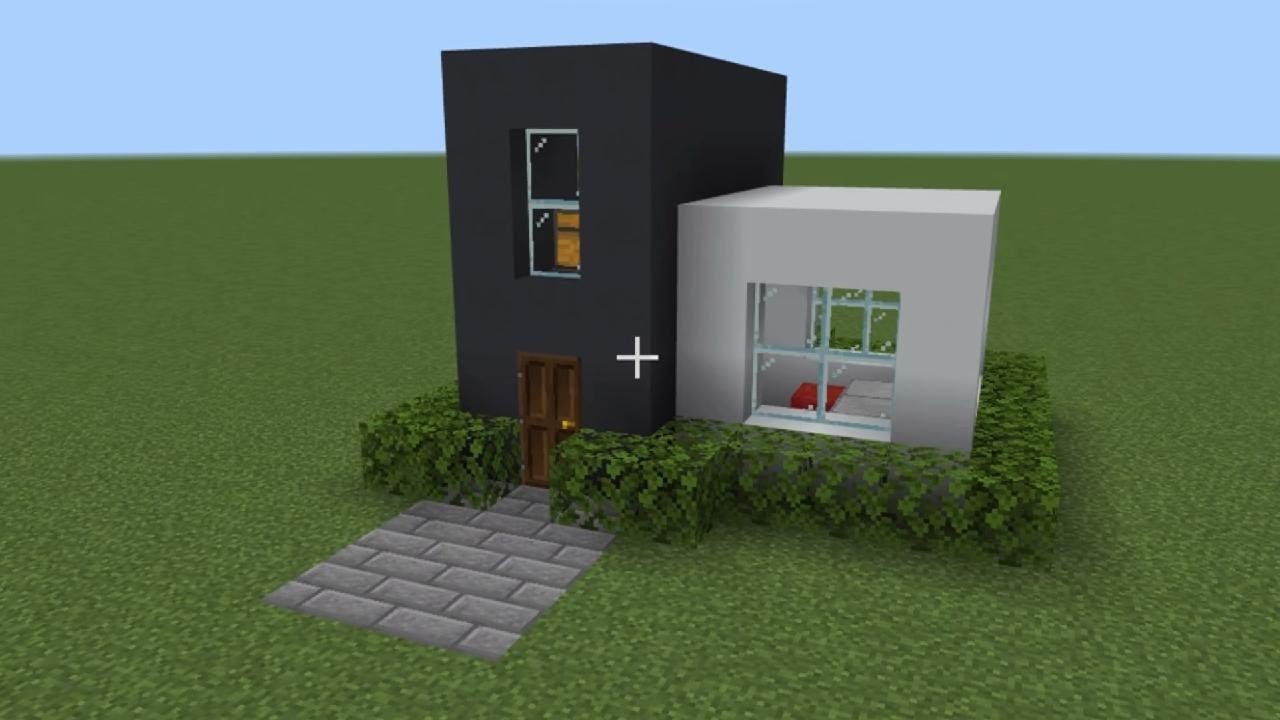 Minecraft - Mini Modern House Tutorial - YouTube