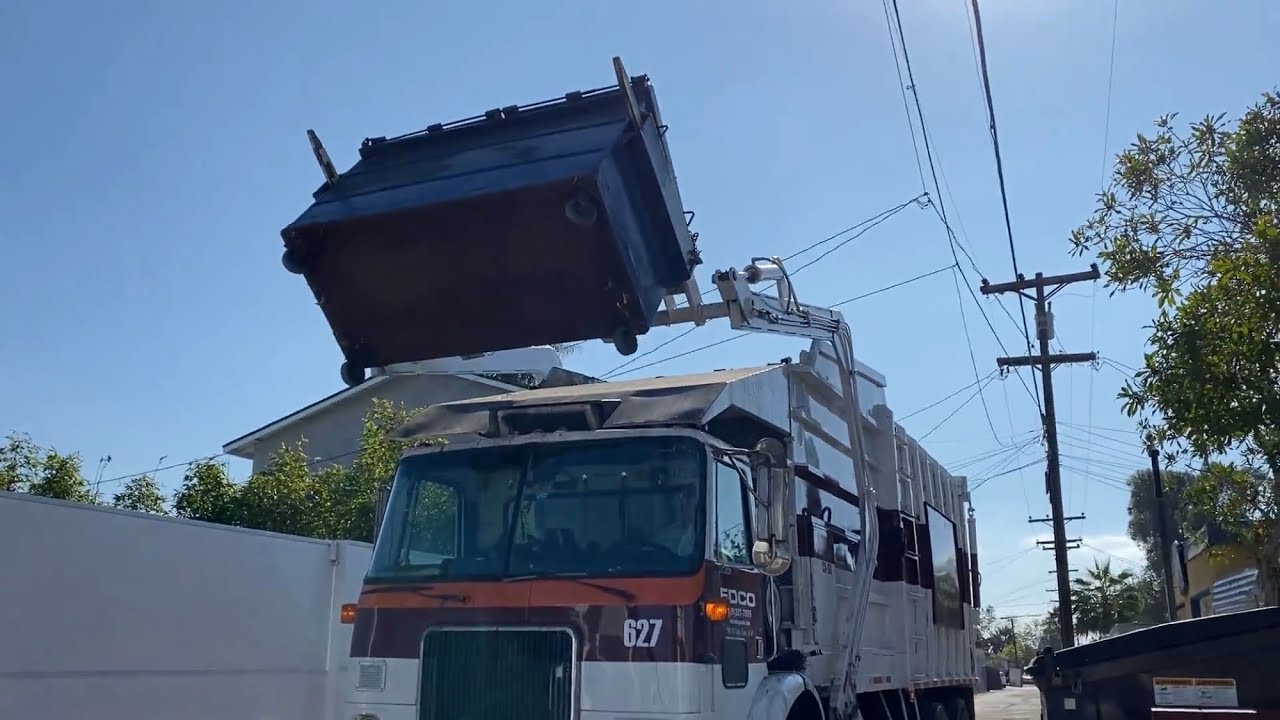 Old Edco, Volvo CWS, Square body front loader , garbage truck, on ...