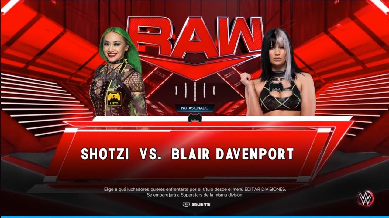 WWE RAW Shotzi vs Blair Davenport - YouTube