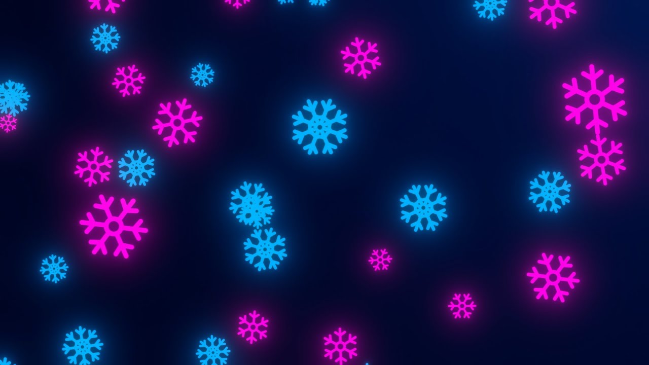 Free Neon Christmas Snowflake Background 071 - YouTube