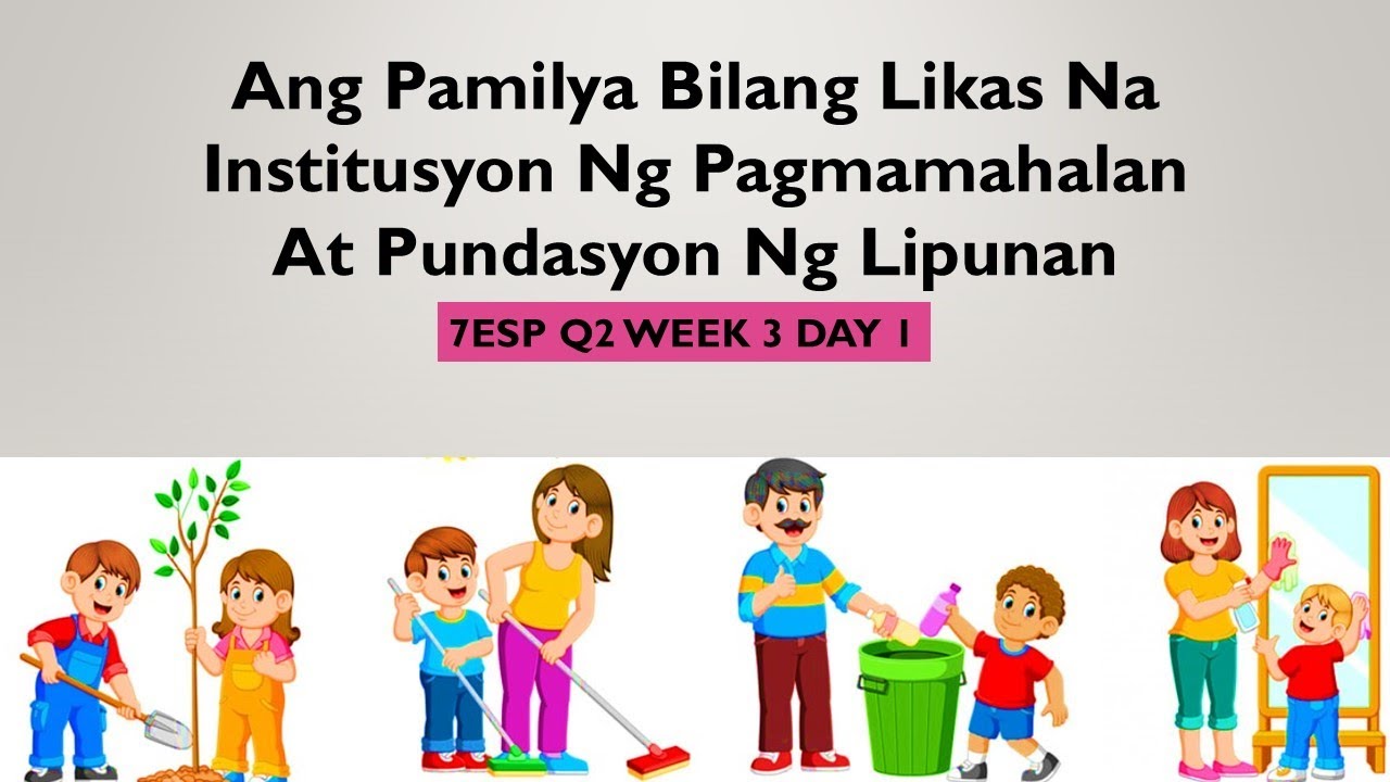 7 ESP Q2 WEEK3 DAY 1 FREE PPT -Pamilya Bilang Likas Na Institusyon Ng ...