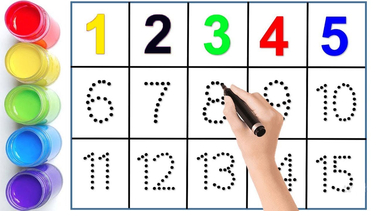 Learning numbers, one two three four, 123 counting, counting numbers ...