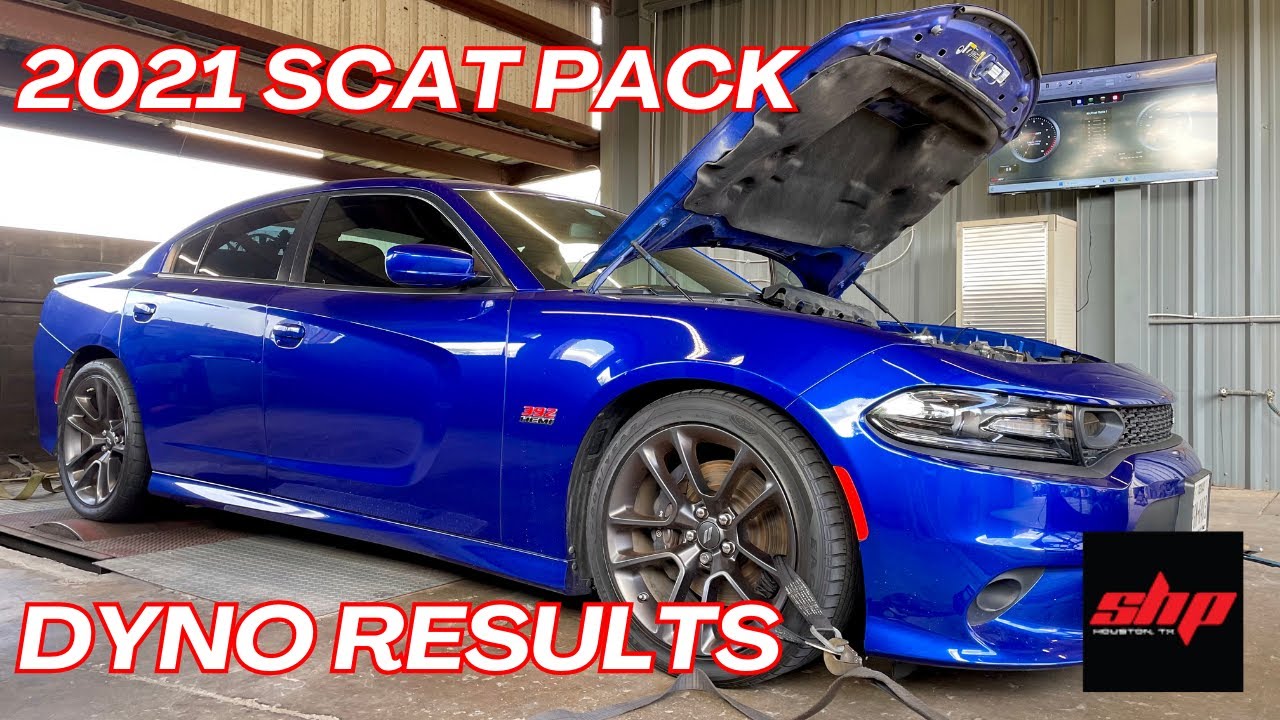 Procharged 2021 Scat Pack With Headers on the Dyno at Serious HP. - YouTube
