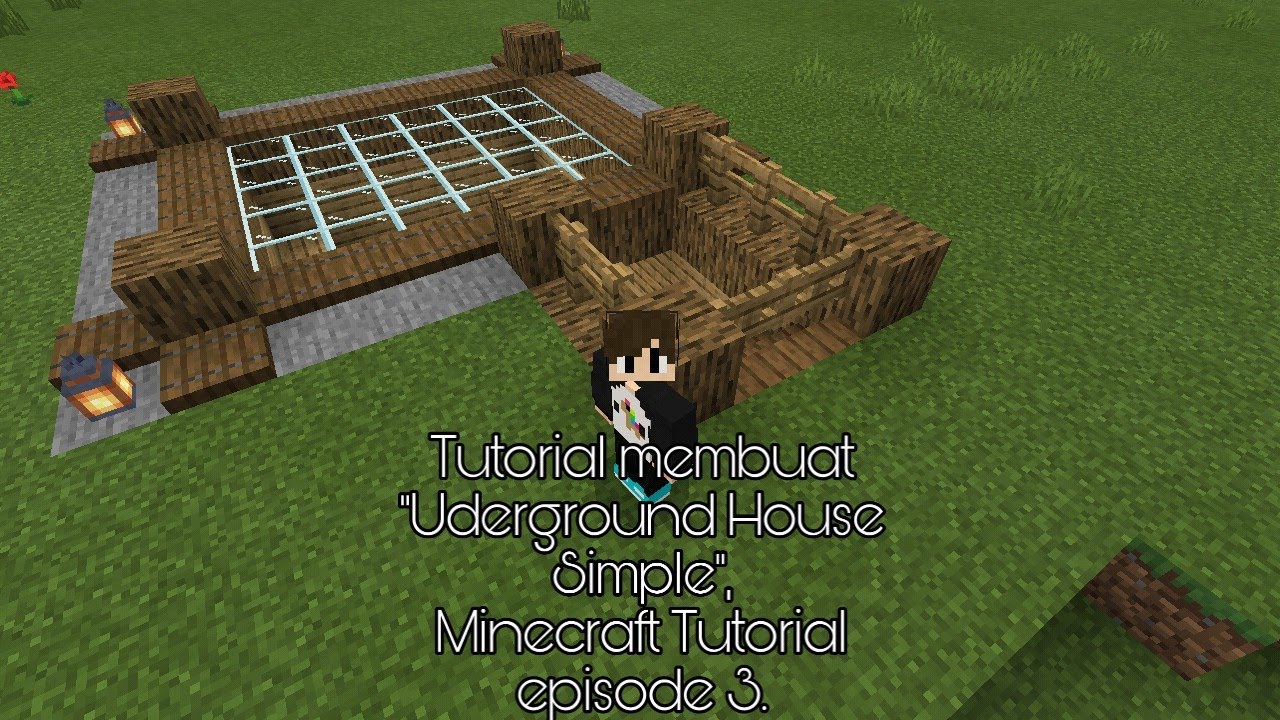 Tutorial membuat "Underground House Simple" |Minecraft Tutorial Episode ...