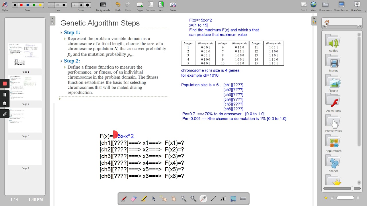 GA Steps with an example Part1 - YouTube