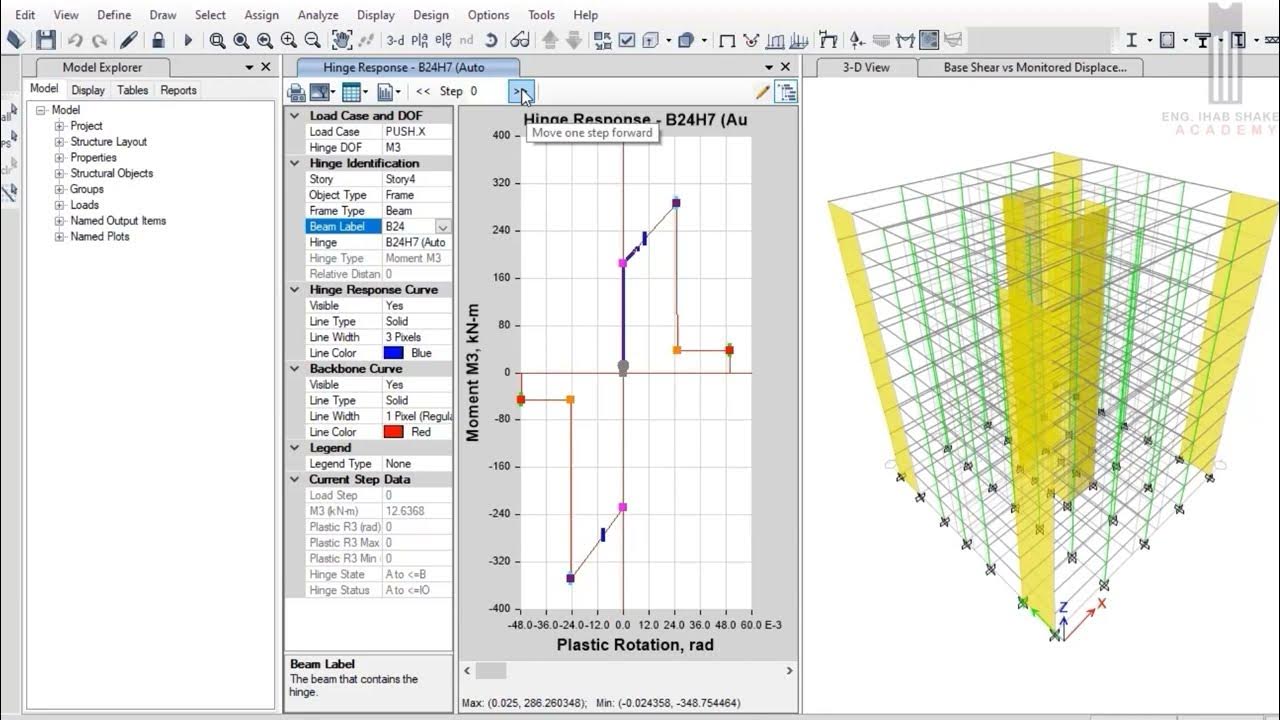 Demonstration and analysis of pushover results In ETABS - YouTube