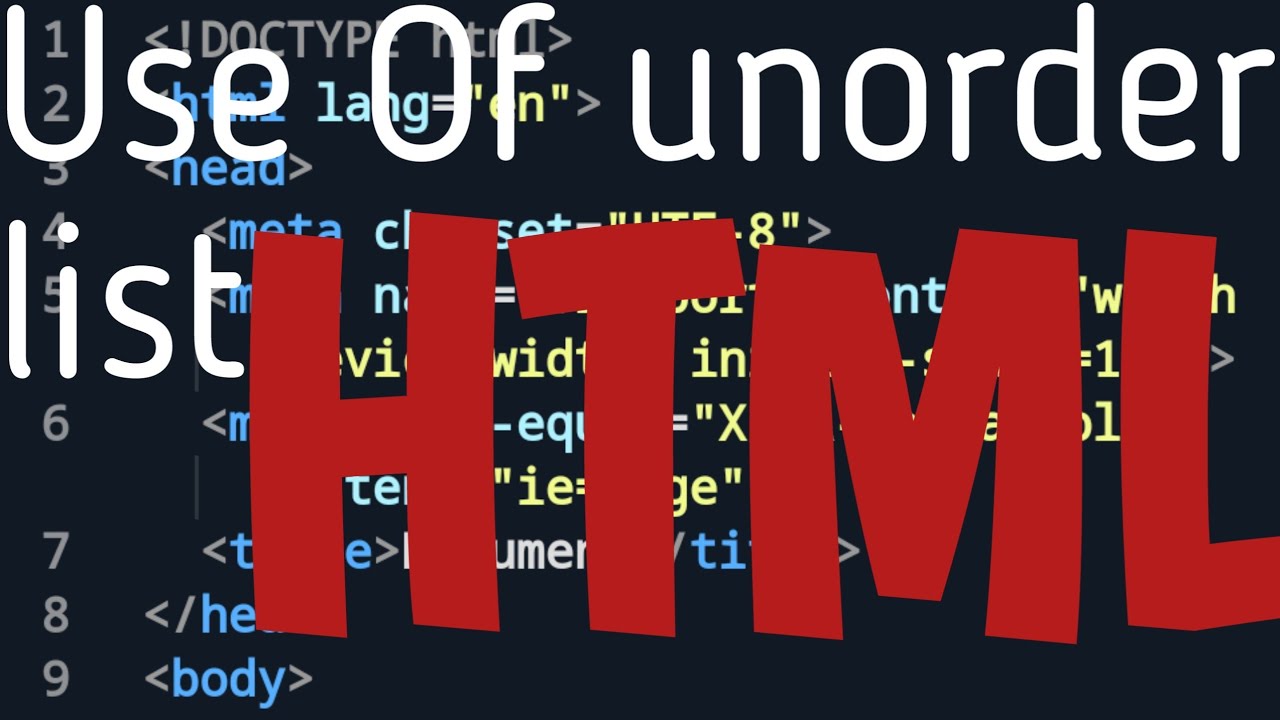 Use Of Unordered List In HTML Tag HTML Unordered List Tag In Html Use Of Unordered List In HTML Tag HTML Unordered List Tag In Html