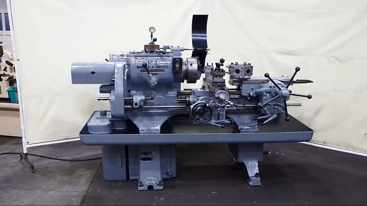 WARNER & SWASEY No. 3 Ram Type Turret Lathe Model 1200 - YouTube