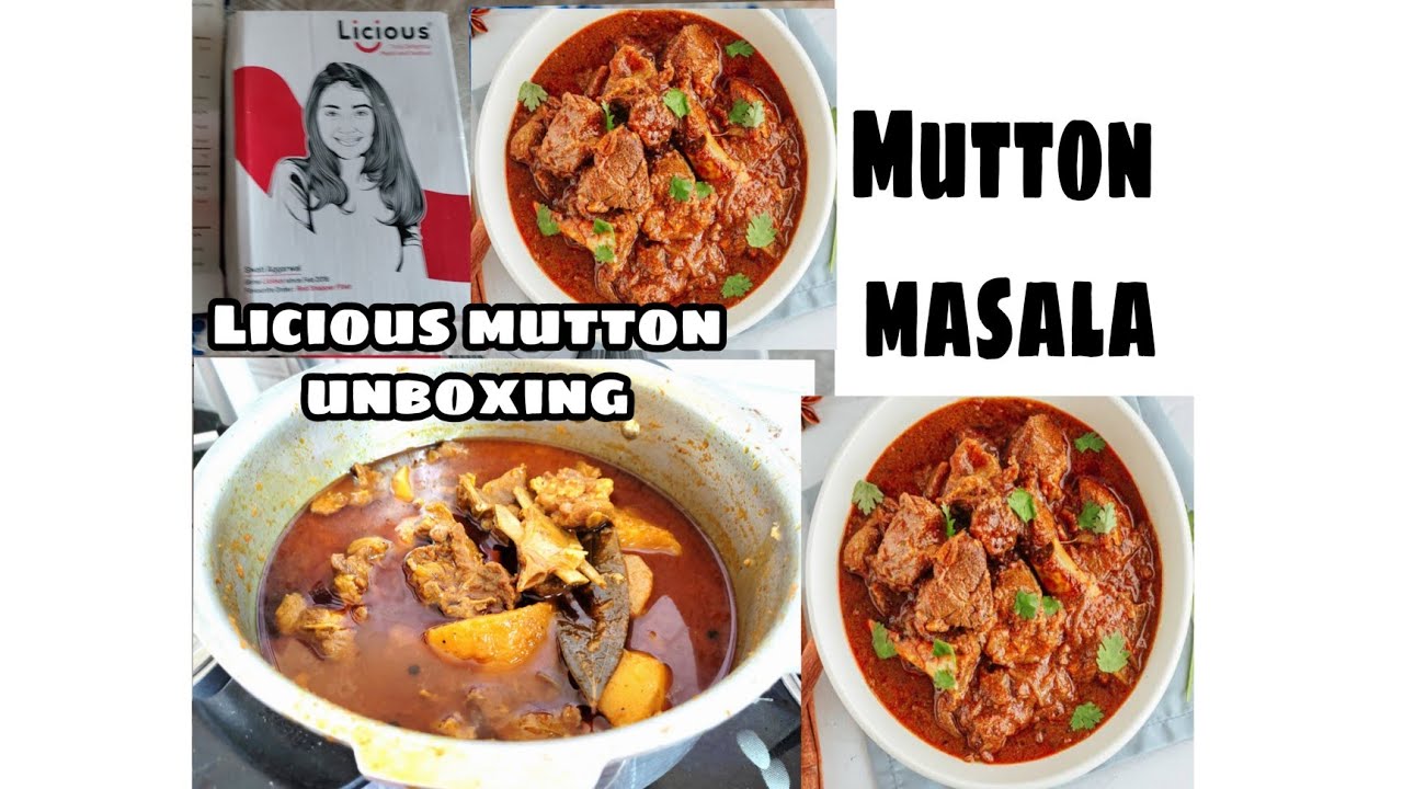 Licious mutton unboxing // mutton curry in pressure cooker // licious ...