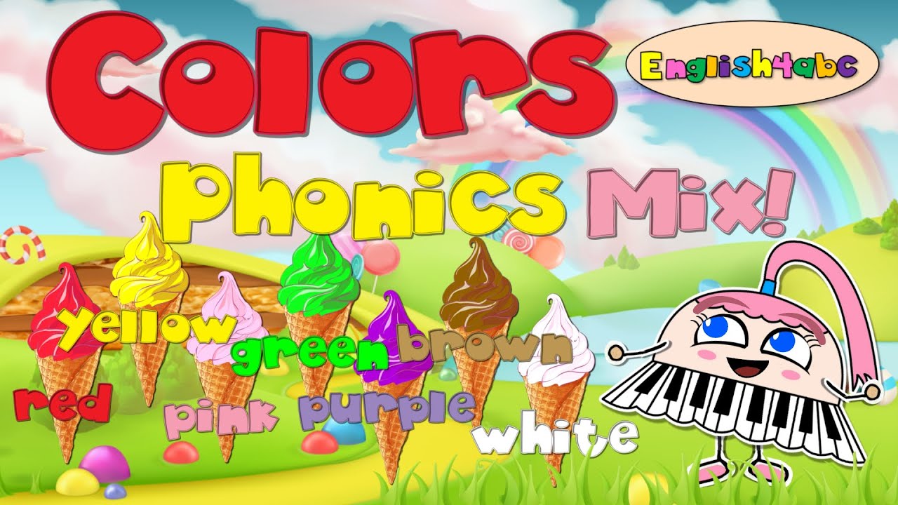 Colors / Phonics Mix! / red, yellow, pink, green, purple, brown, white ...