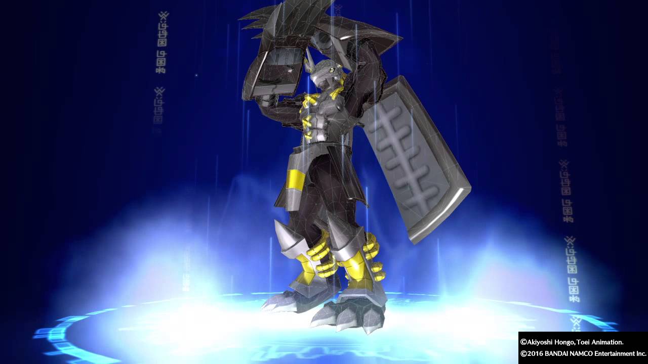 DIGIMON STORY CYBER SLEUTH MetalGreymon (Blue) Mega Digivolve to ...