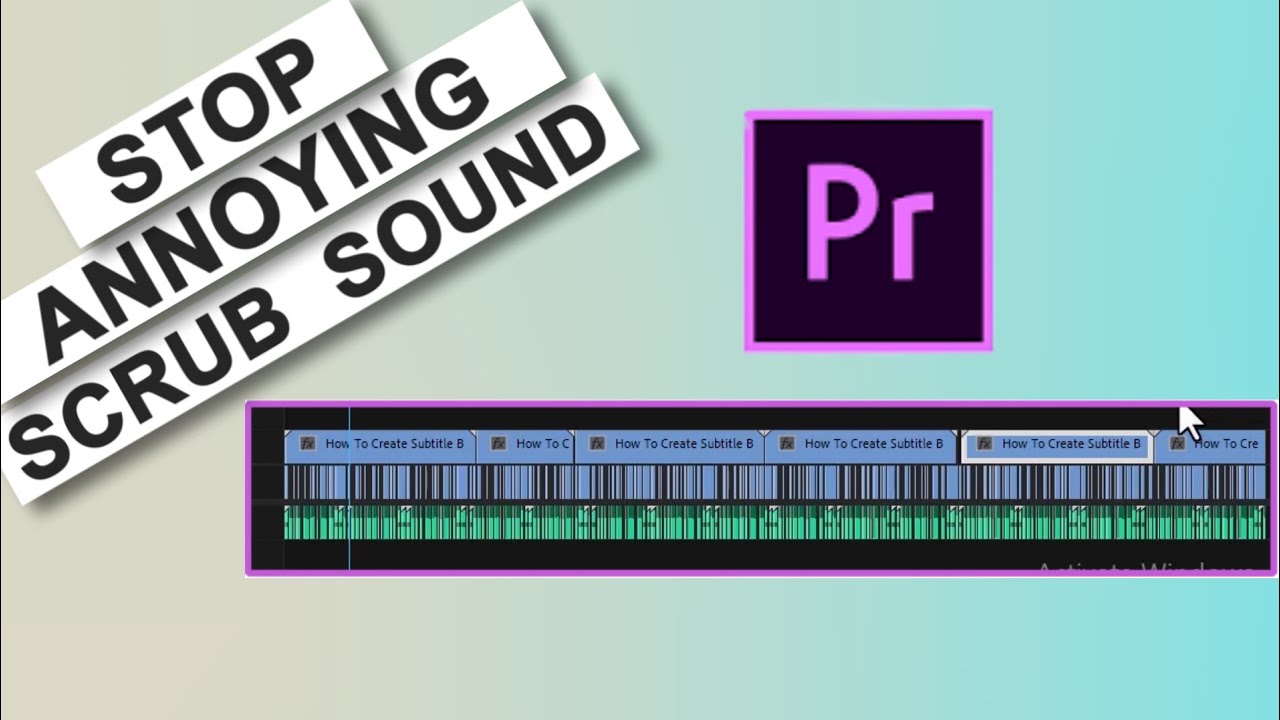 STOP ANNOYING Timeline SCRUB SOUND in Adobe Premiere Pro - YouTube