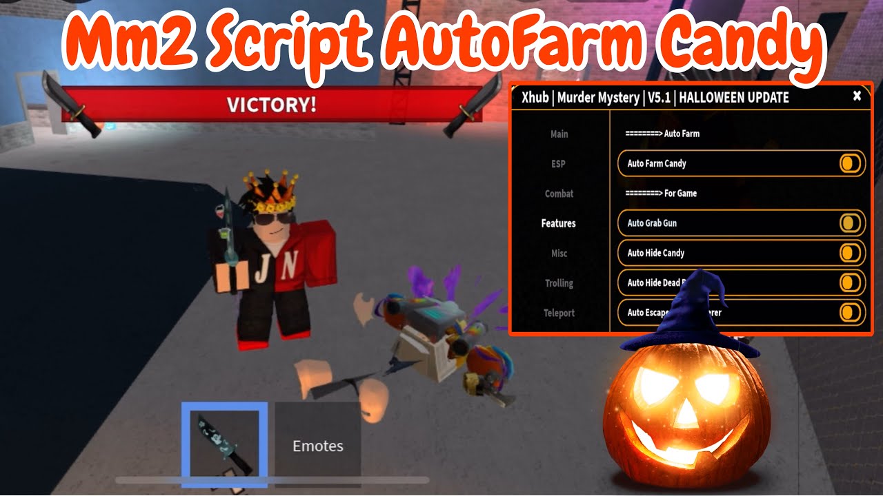 🎃 Murder Mystery 2 Best Halloween Update Script | AutoFarm Candies and Coins | Auto Win Auto ...