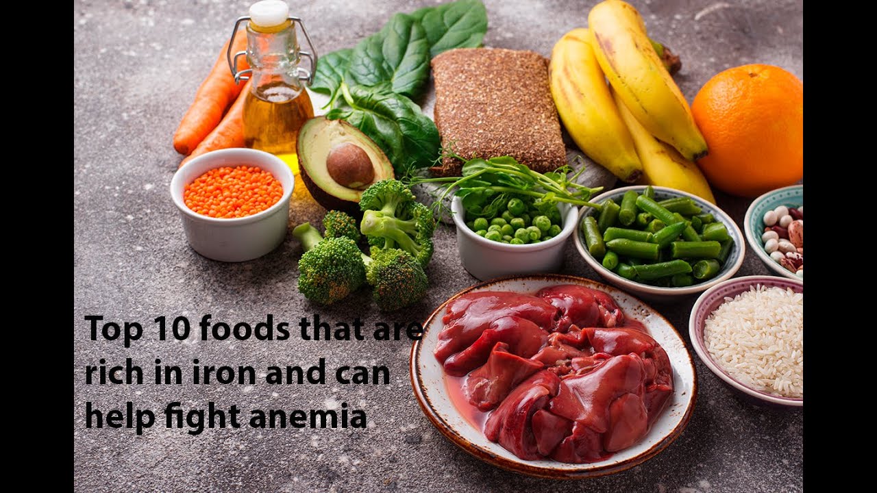 Top 10 Foods of Iron that can Improve Anemia - YouTube