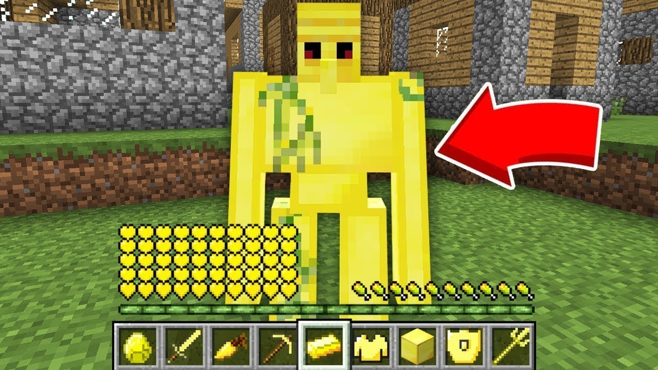 КАК СОЗДАТЬ ЗОЛОТОГО ГОЛЕМА В МАЙНКРАФТЕ!? - YouTube