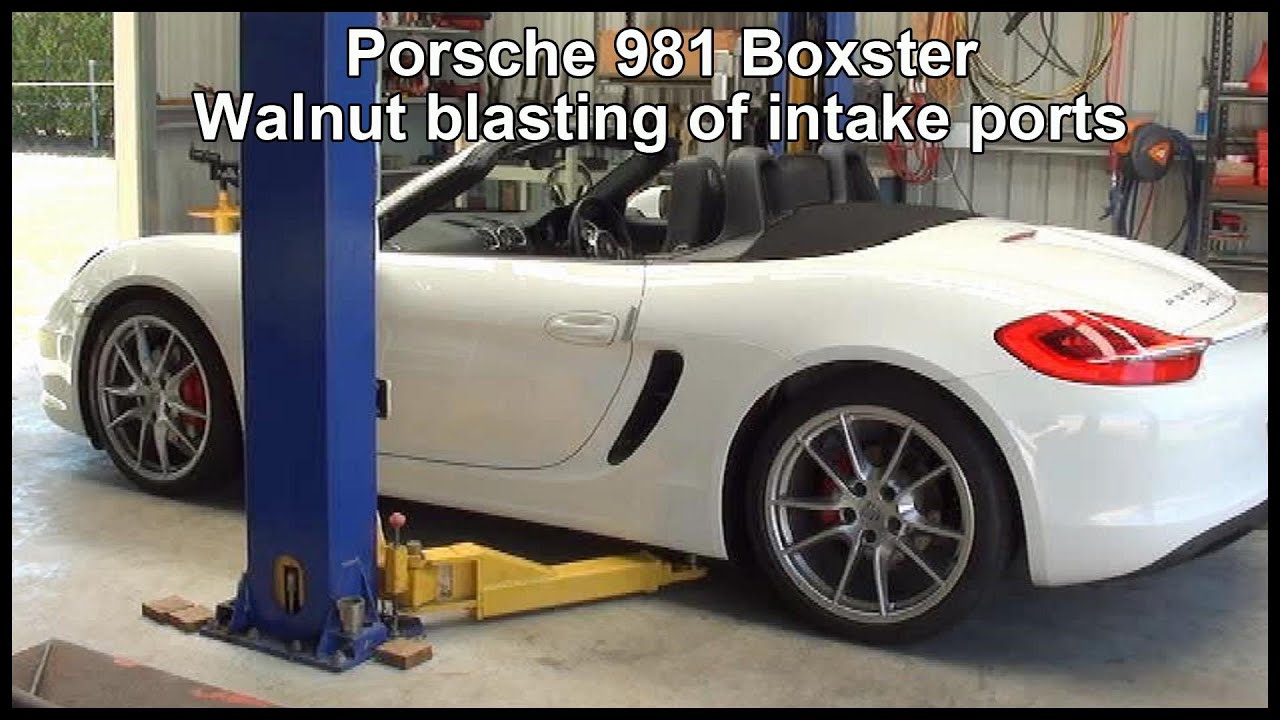 Walnut Blasting of Intake ports - YouTube