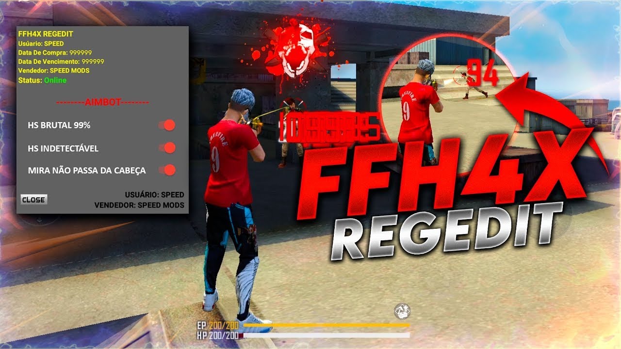 FFH4X DOWLOAD DIRETO 💯 100%HS PARA FF NORMAL E FF MAX ANDROID 11 SEM ...