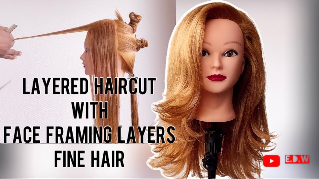 THE EASIEST LAYERED HAIRCUT WITH FACE FRAMING \\. TUTORIAL - YouTube