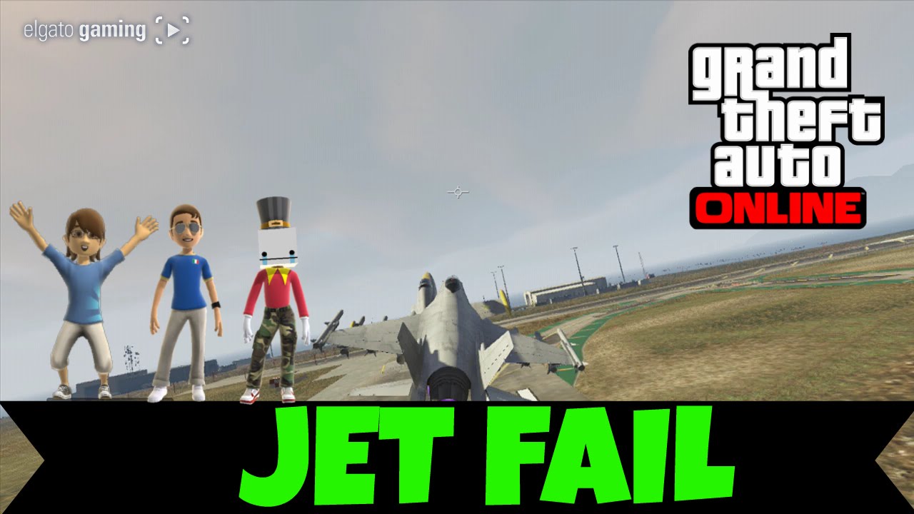 GTA ONLINE - Jet Fail - YouTube