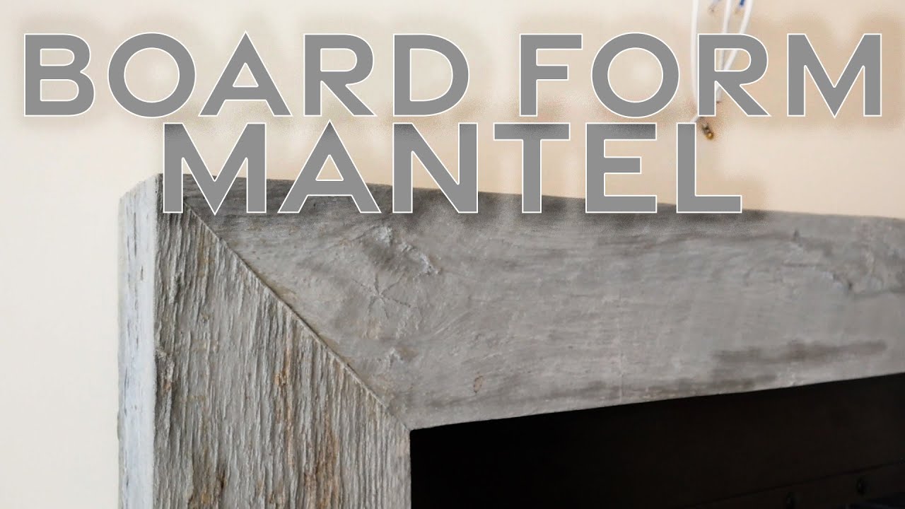 Board Form Mantel Inside & Concrete Ribbon Outside | Project Blow Your ...