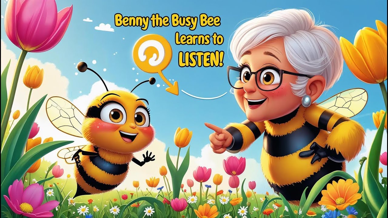 Benny the Busy Bee Learns to Listen | Educational Cartoon for Kids by ...
