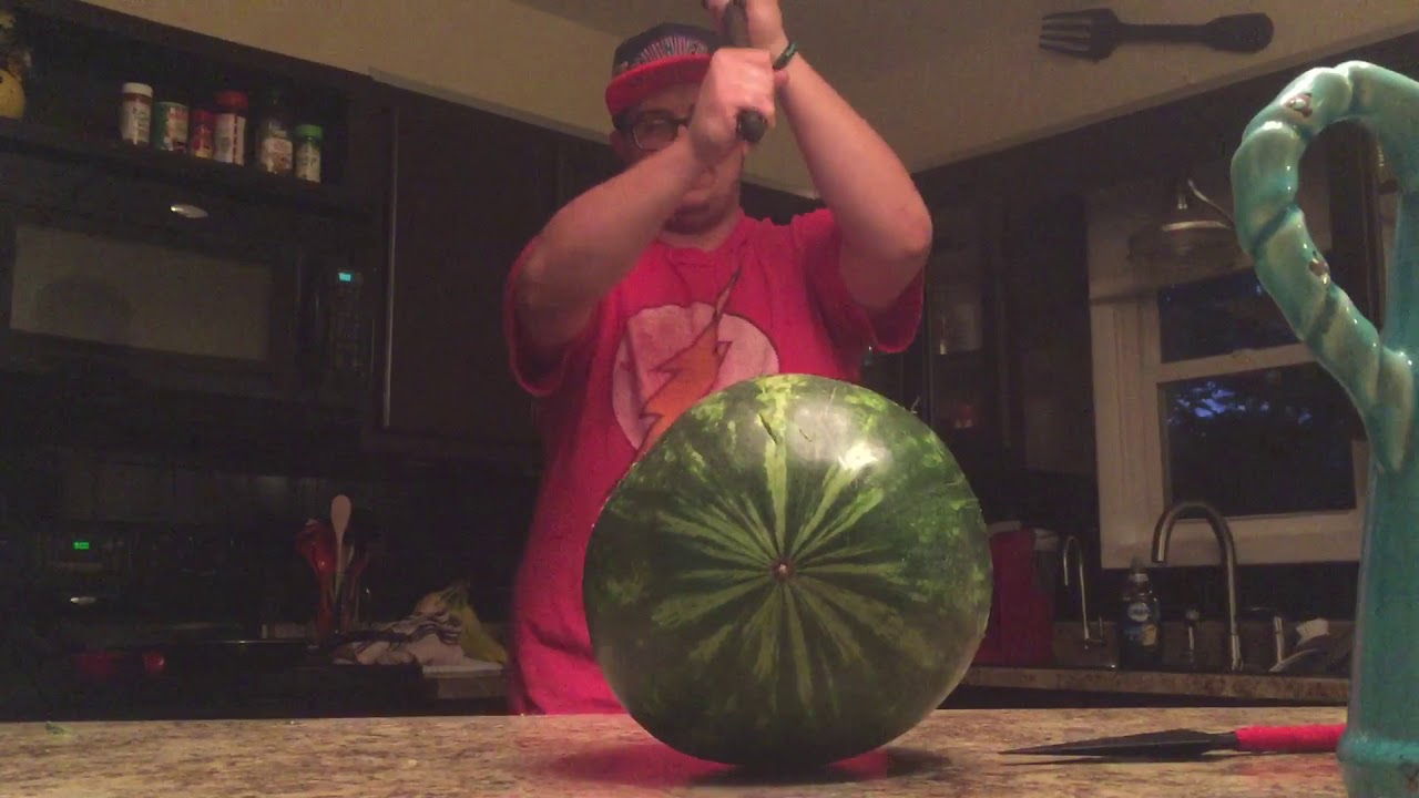 USING A KATANA SWORD TO CHOP A WATERMELON! - YouTube