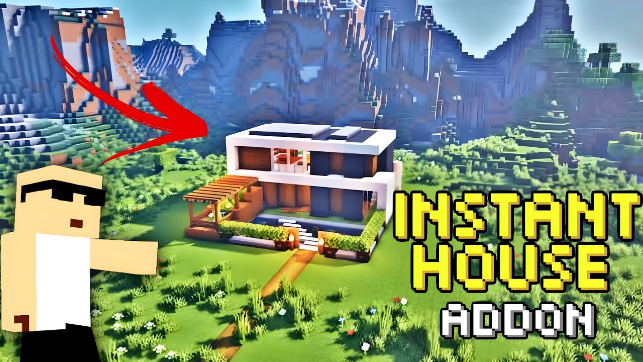 Instant House Addon For Minecraft Pe 1.19 | minecraft mods hindi - YouTube