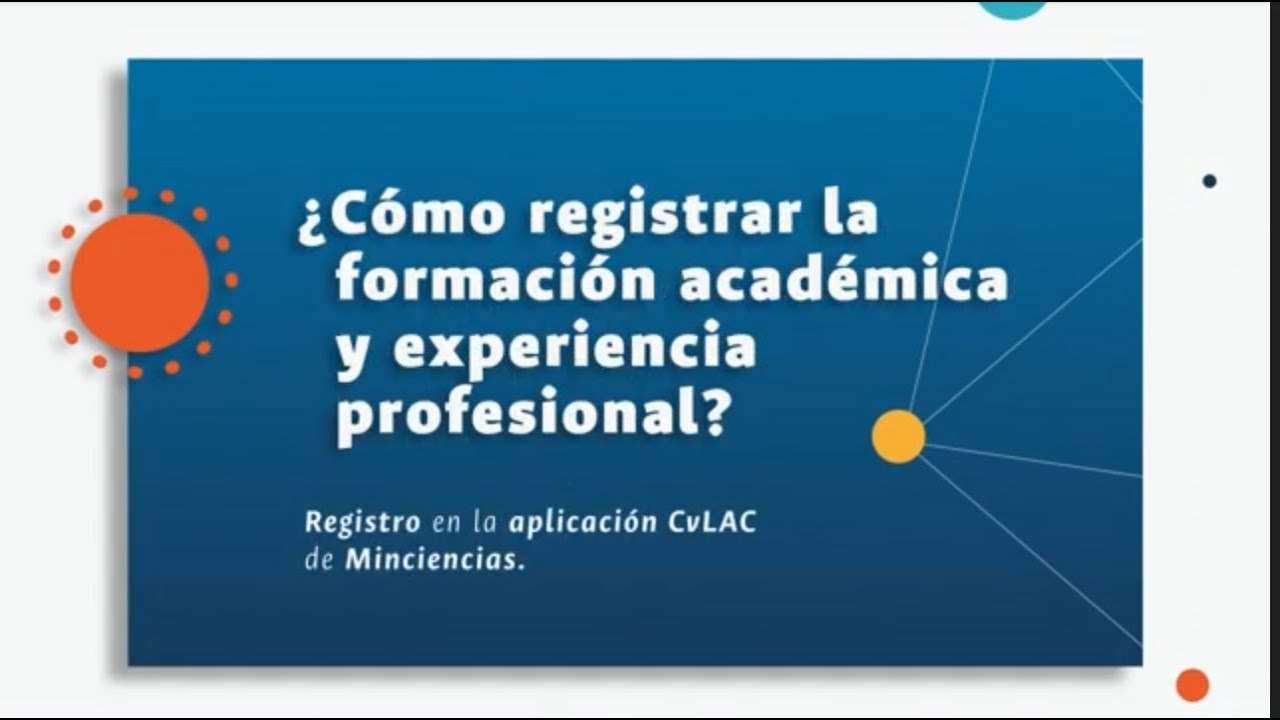 3. ¿Cómo Registrar la Formación Académica y Experiencia Profesional en ...