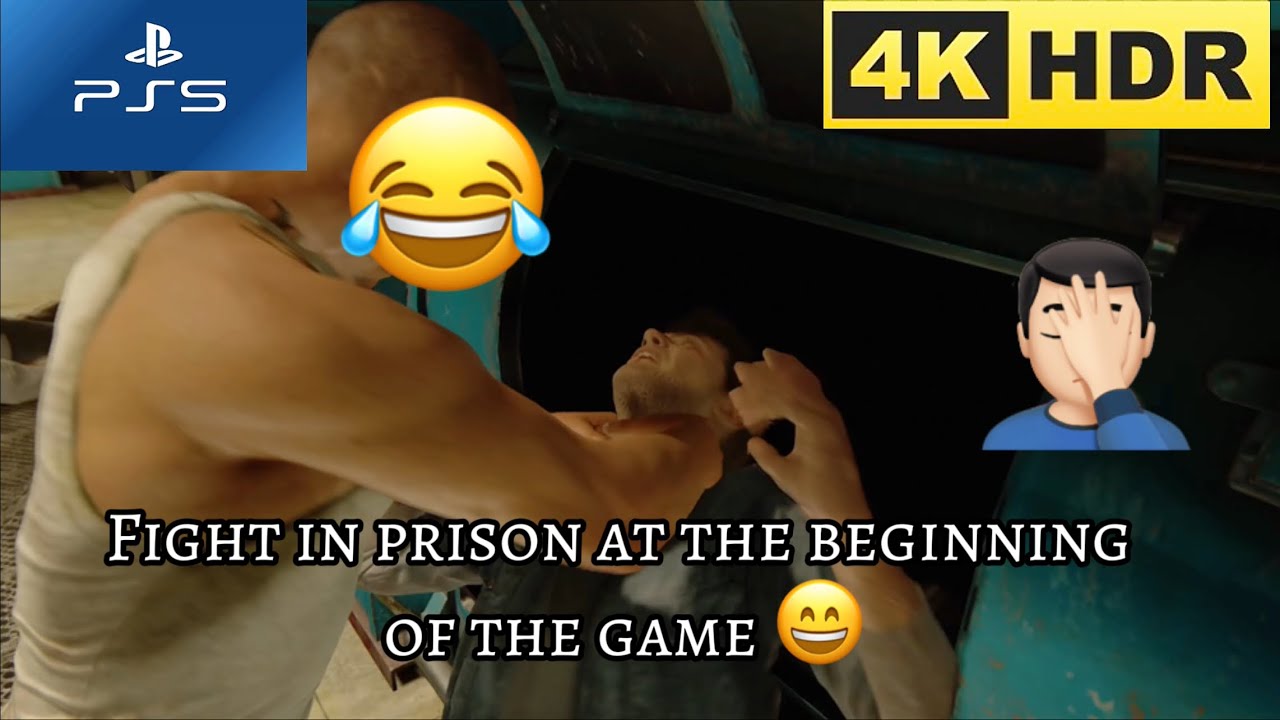 (Ps5) Prison fight in Uncharted 4 | The beginning of the game where the ...