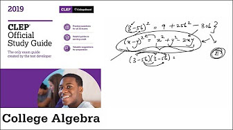CLEP College Algebra: 2020 and 2019 Official Study Guide - YouTube