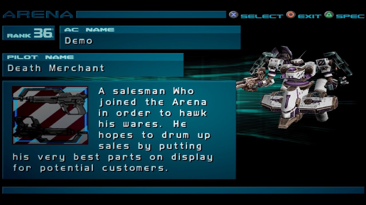 Rank 36: Death Merchant | Arena | Armored Core 2 - YouTube