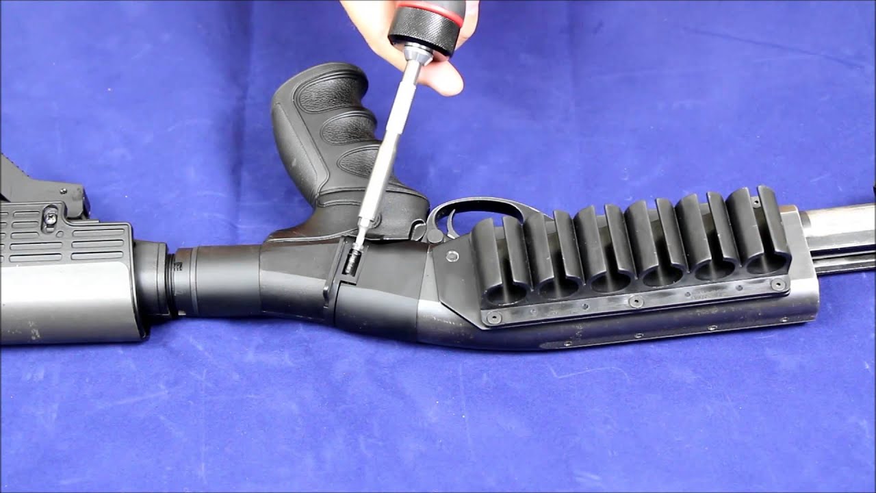 ATI Tactical Scorpion Shotgun buttpad and pistol grip - YouTube