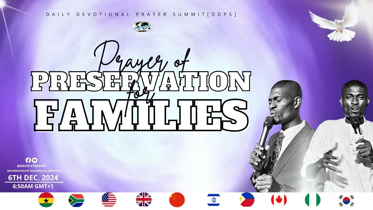 PRAYER OF PRESERVATION FOR FAMILIES | DDPS - YouTube