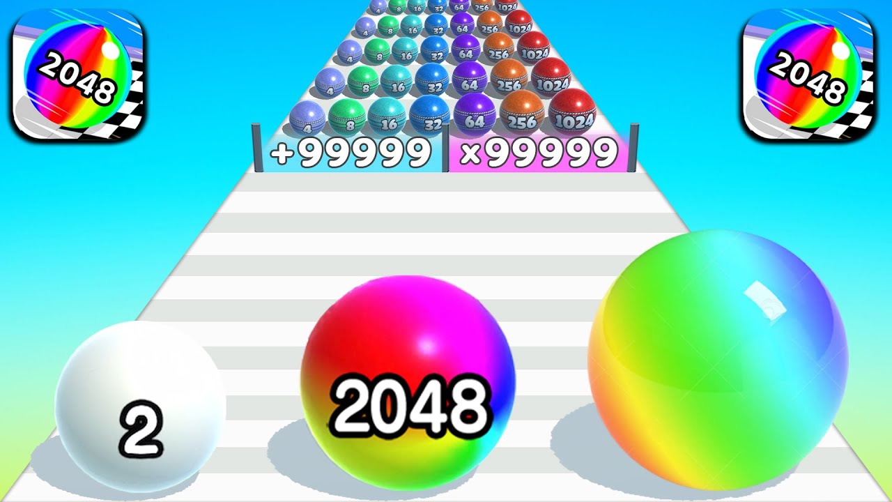 Playing 556677 Ball Merge 2048 TikTok Games Video Mobile Update Free ...