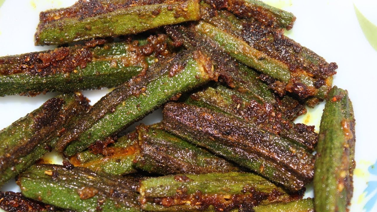 Stuffed Bharwa Bhindi Masala, Masala bhari Bhindi - YouTube
