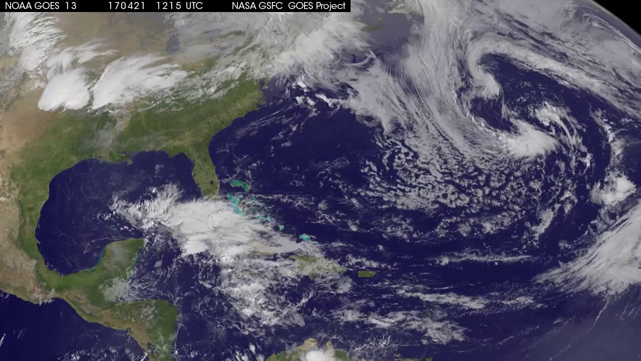 GOES-East Satellite Video of the End of Arlene - YouTube