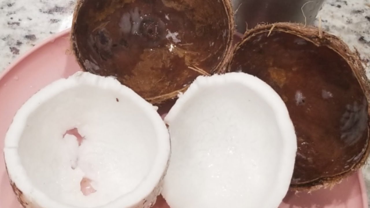 Tips to remove coconut flesh from the shell/ Separate Coconut and its ...