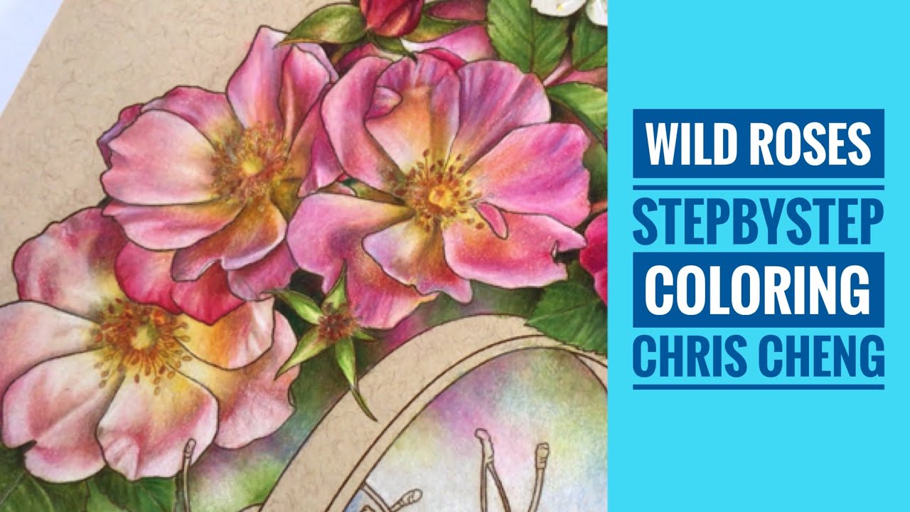 WILD ROSES - Part 2 | Step by Step Coloring // Chris Cheng - YouTube