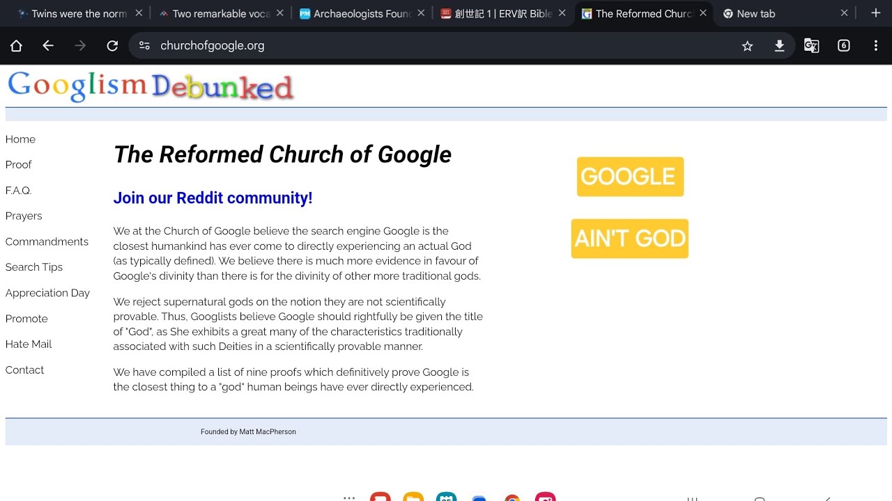 Debunking the Church of Google - YouTube