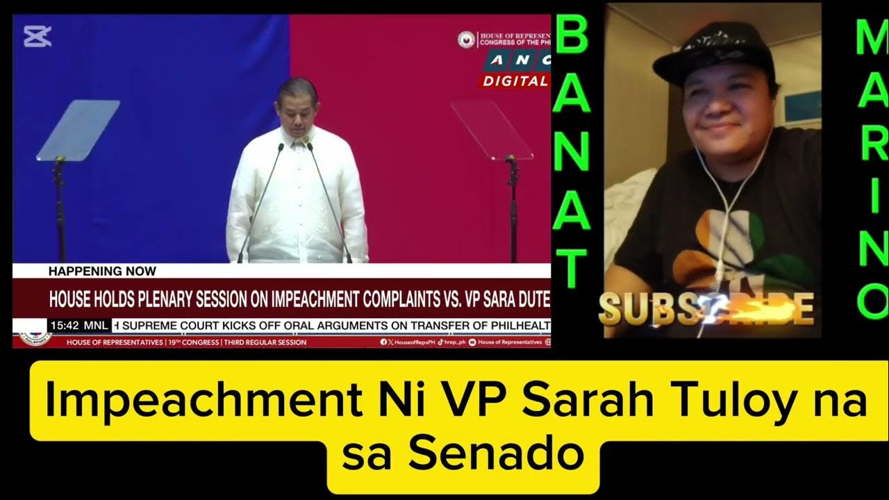 Impeachment for VP Sarah Duterte Tuloy na sa Senado. - YouTube