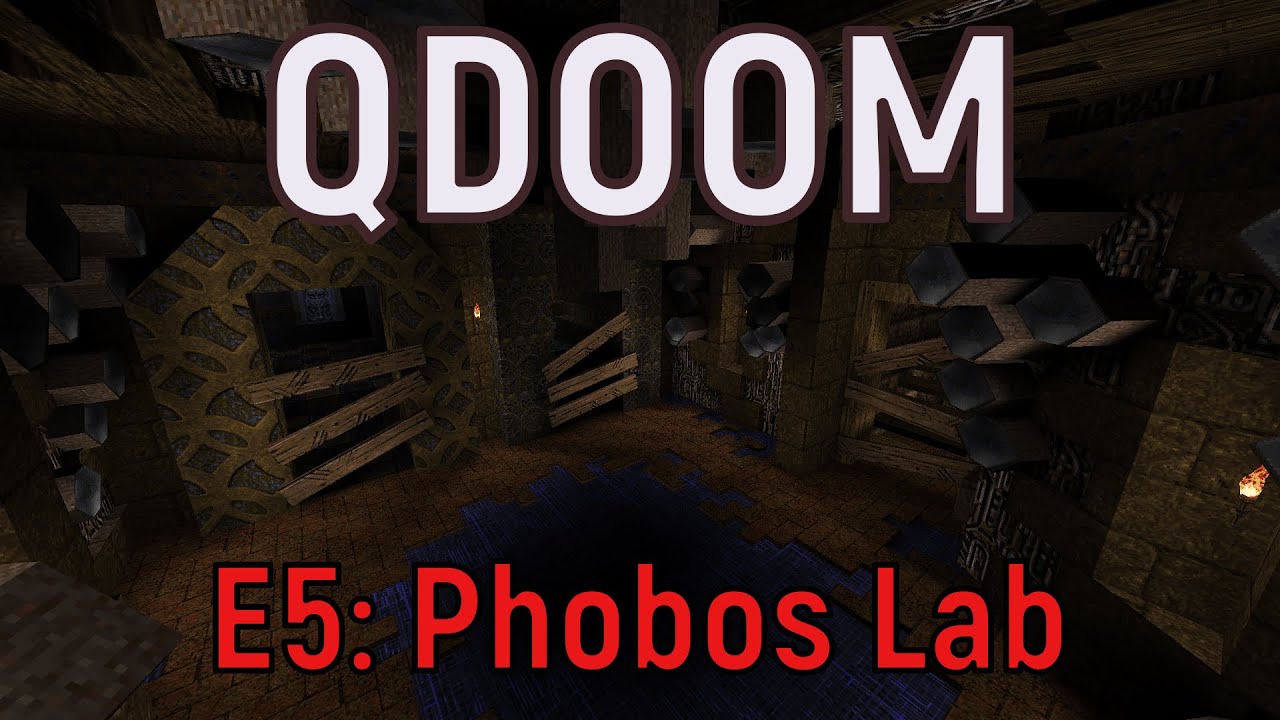 QDOOM walkthrough no commentary E5: Phobos Lab (All secrets) - YouTube