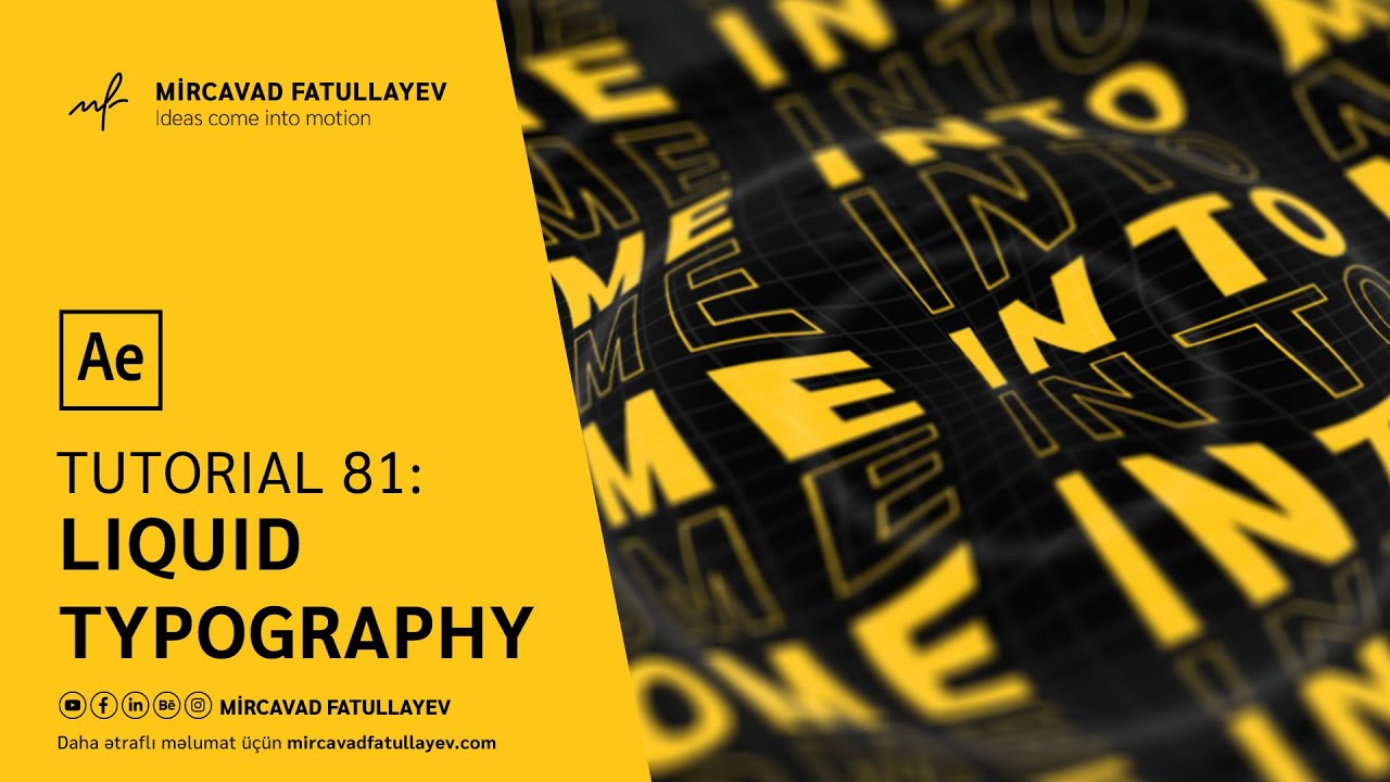 Liquid Typography Animation - After Effects Tutorial - YouTube