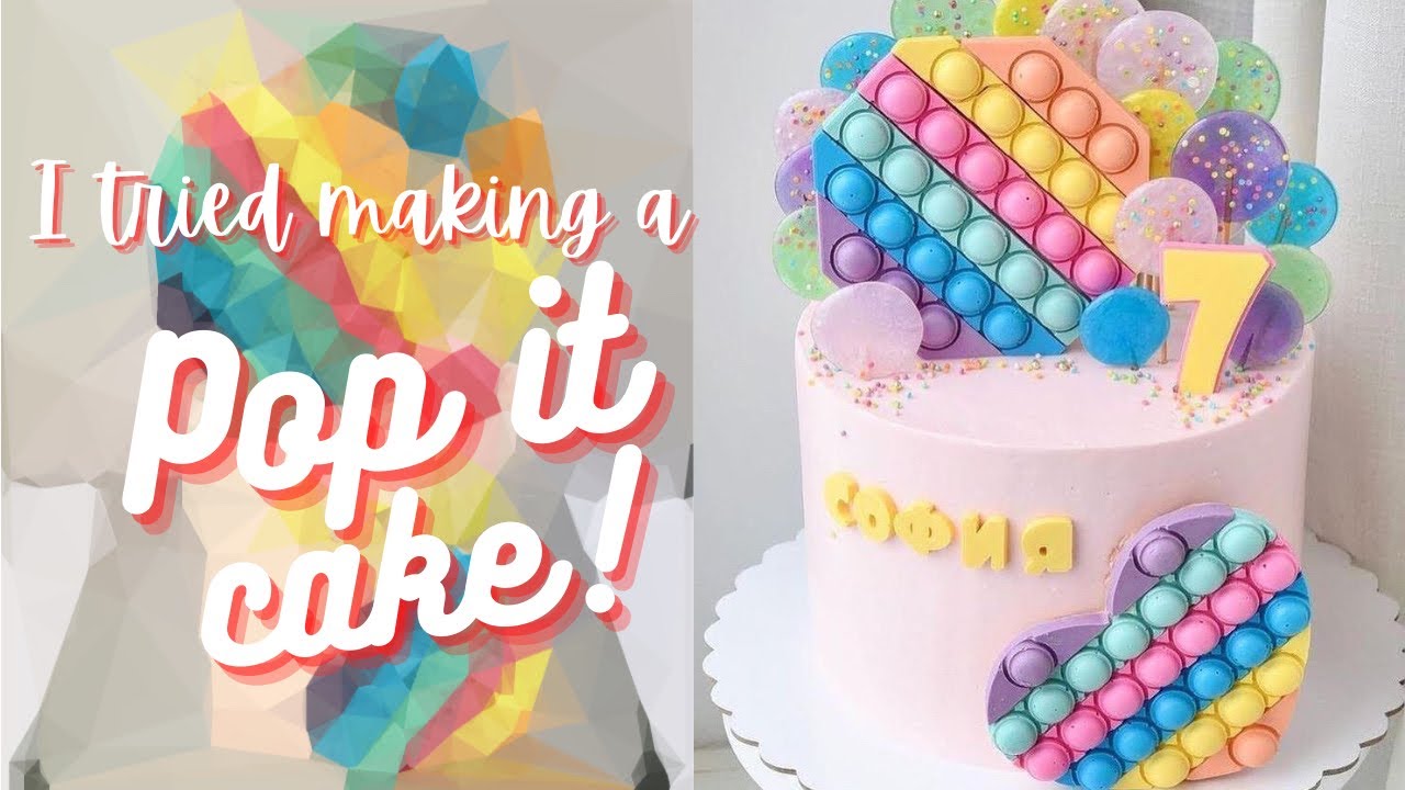 I tried making a Pop It Cake | pop it cake tutorial | easy pop it cake ...